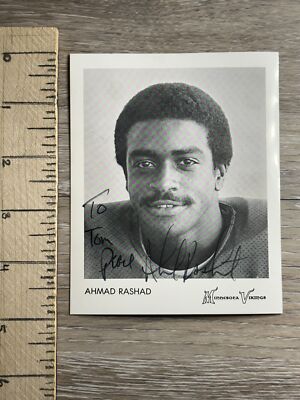 Ahmad Rashad Signed / Auto / Autographed Photo # Minnesota Vikings | eBay