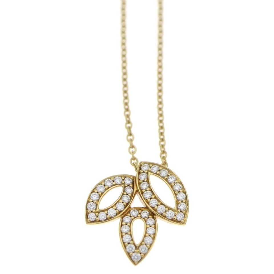 HARRY WINSTON Lily Cluster Mini Diamond Necklace Au750 K18 YG Yellow ...