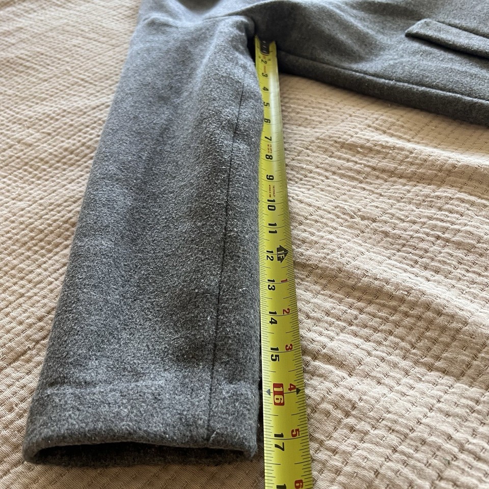 Madewell Elmcourt Blanket Long Coat Women Small Gray Wool Button Preppy ...