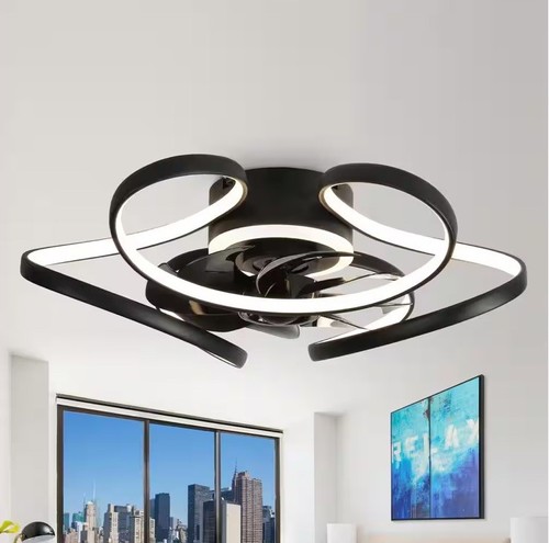 NEW Oaks Aura 22" Integrated Led Indoor Black Ceiling Fan W/ Light B46 ...