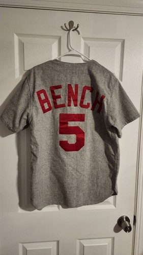 100% Authentc Mitchell & Ness 1969 Cincinnati Reds Johnny Bench Jersey ...