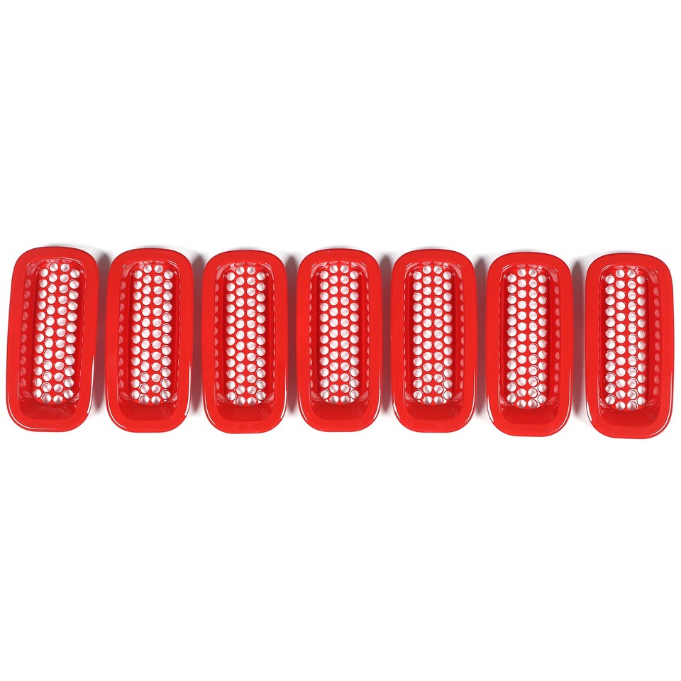 Gloss Red Front Grille Insert Air Vent Screen Barrier Fits Hummer H3 ...