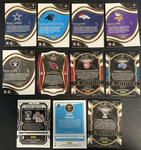 Basketball Football Parallel Obsidian Select Die Cut RC Pulsar Vet Lot ...