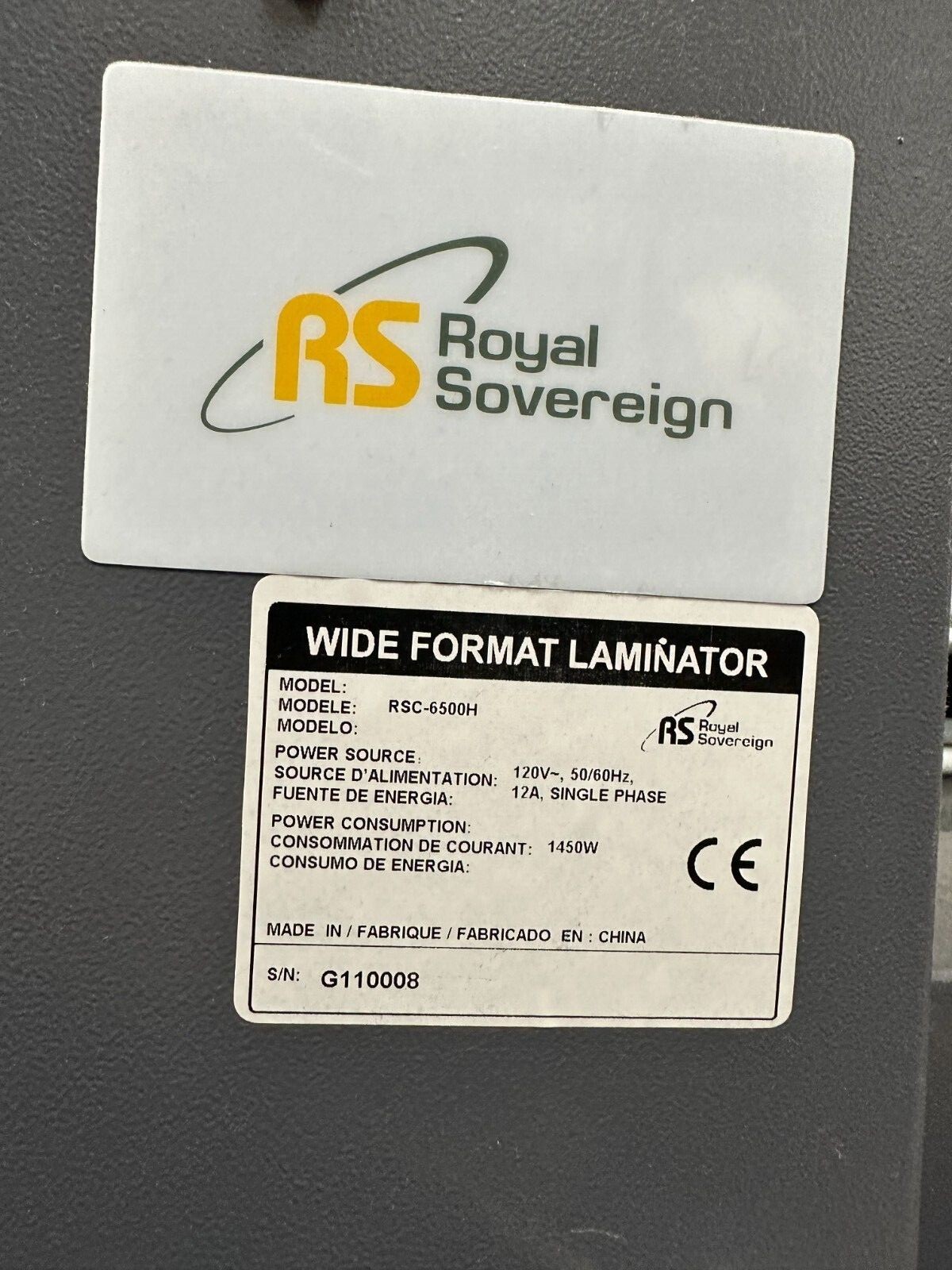 Royal Sovereign Wide Format Laminator RSC-6500H | eBay