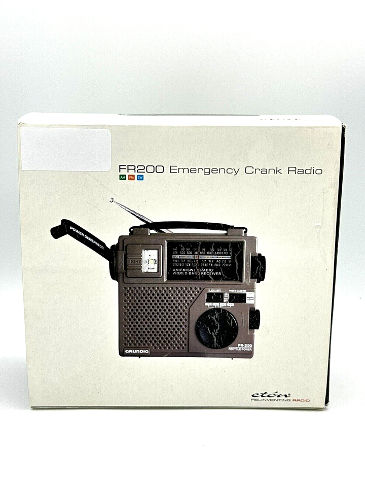 Grundig FR-200 Emergency AM/FM SW Radio Band Light Crank Battery Case ...