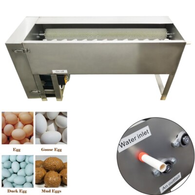 110V 304 Stainless Steel Semi-Automatic Egg Washer Brush Egg Washing ...