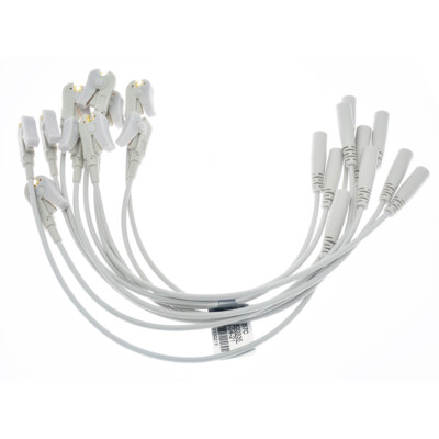 10/set ECG/EKG Banana 4.0mm Plug to Clip Adapter for Medical Lead Wire ...