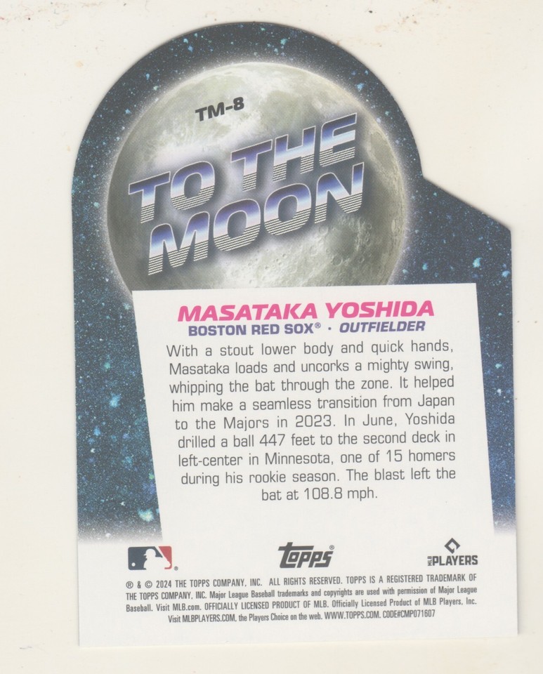 2024 Topps Big League TO THE MOON #TM-8 MASATAKA YOSHIDA Boston Red Sox | eBay