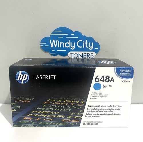 HP 648A CE261A CYAN ORIGINAL TONER CARTRIDGE LASERJET ENTERPRICE CP4025 ...