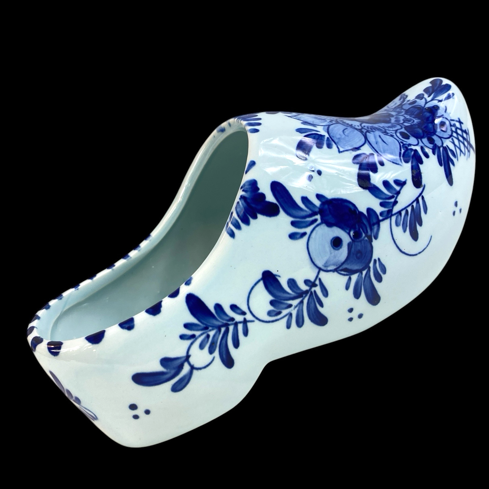 Ceramic Dutch Clog Vintage Delfts Blauw Shoe Hand Painted Floral 7.5 ...