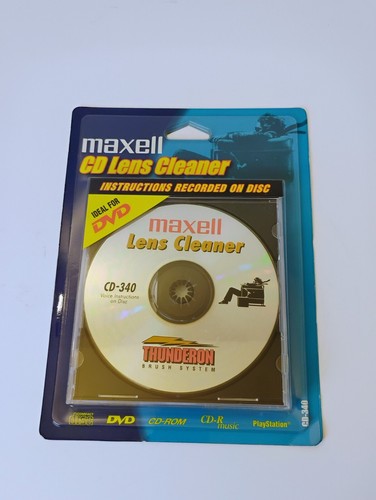 Maxell 190048 CD-340 Laser Lens Cleaner - For Compact Disc, DVD - Game ...