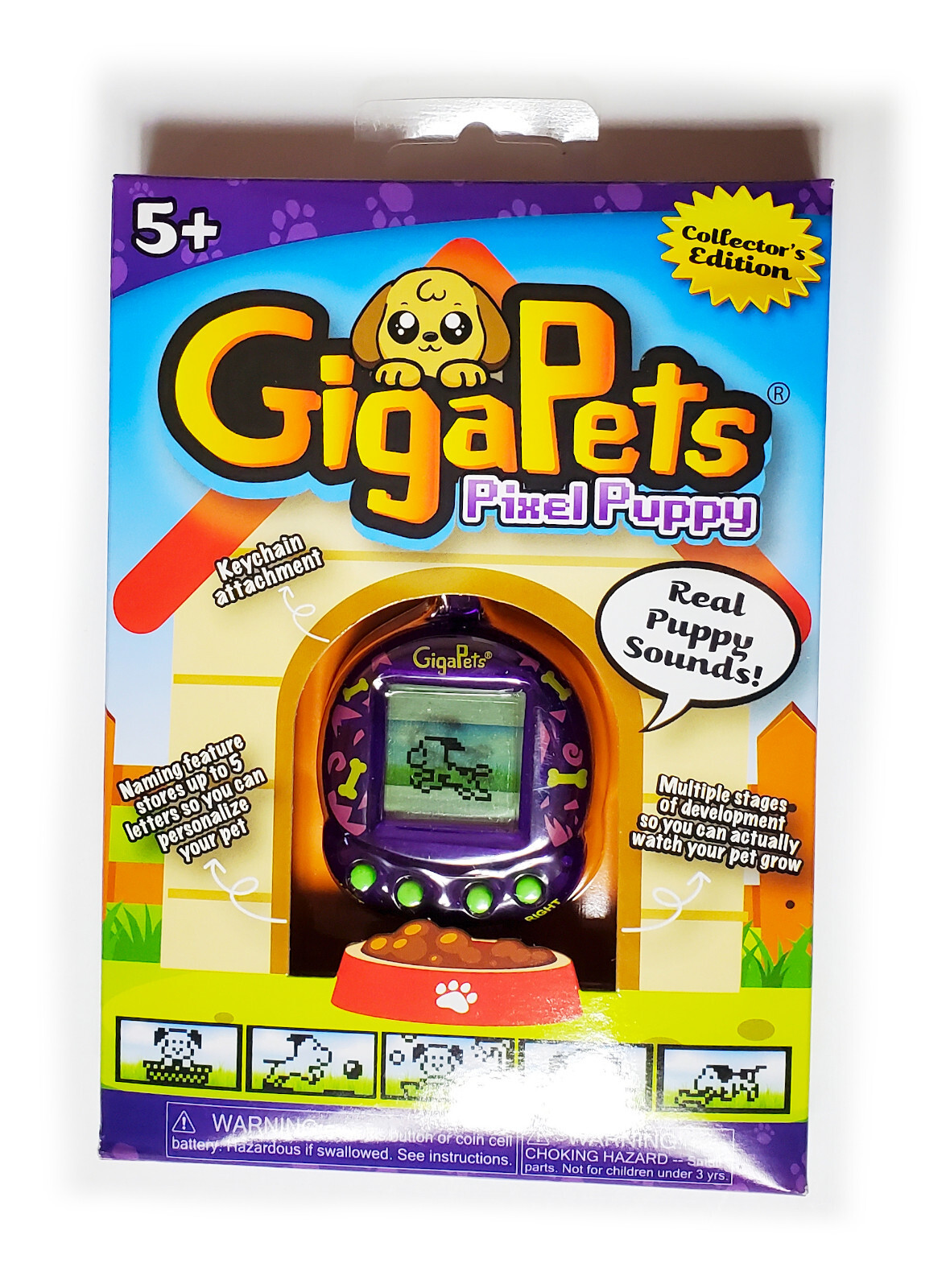 Giga Pets Pixel Puppy Digital Virtual Animal Pet Toy, Purple Collector ...