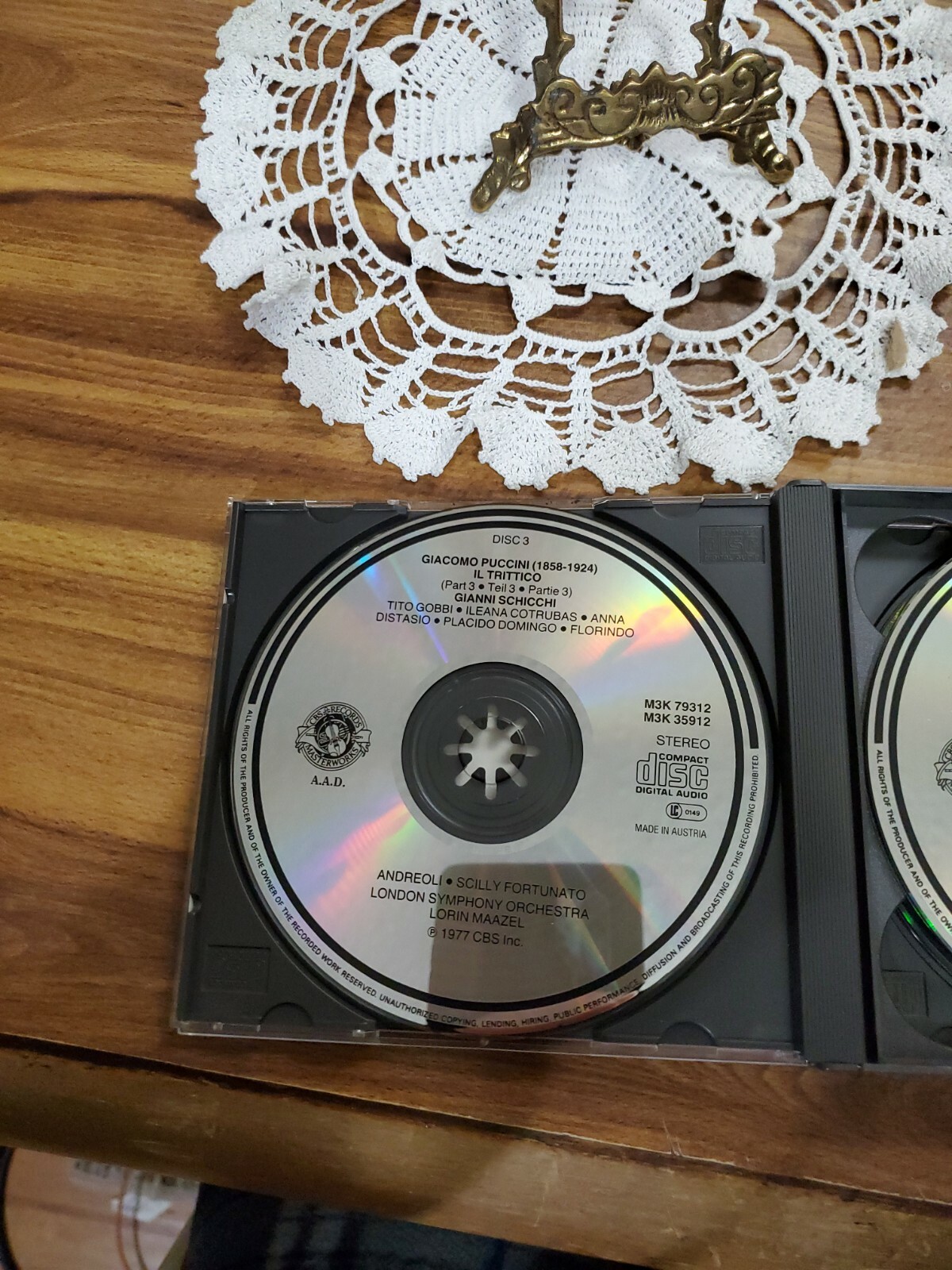 Puccini: Il Trittico (CD, Jun-1995, 3 Discs, CBS Records) excellent ...