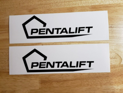 pentalift lift table loading dock decals 11x3.6" black pair stickers ...