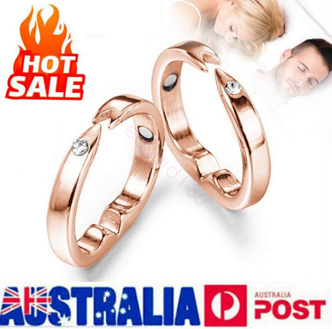 2PC Anti Snore Therapeutic Acupressure Stop Snoring Snore Ring Natural ...