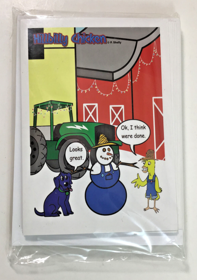 Hillbilly Chicken Christmas Cards Package of 10 W/Envelopes P. Shelly ...