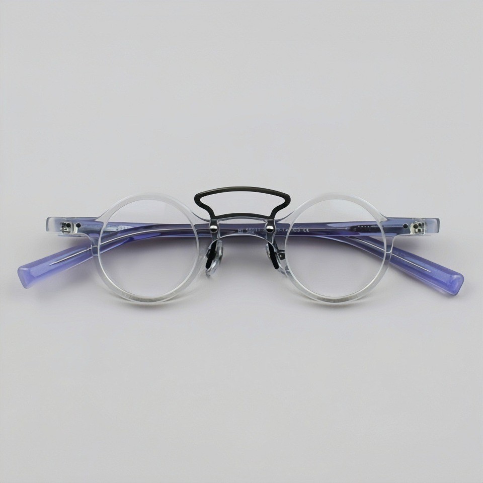 Vintage Hand Made Acetate Retro Small Round Eyeglass Frames Glasses ...