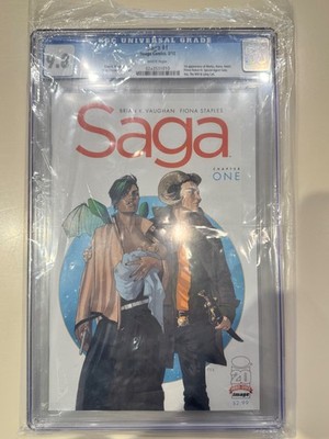 Saga #1 - First Print CGC 9.8 White Pages Brian K. Vaughn 2012 | eBay