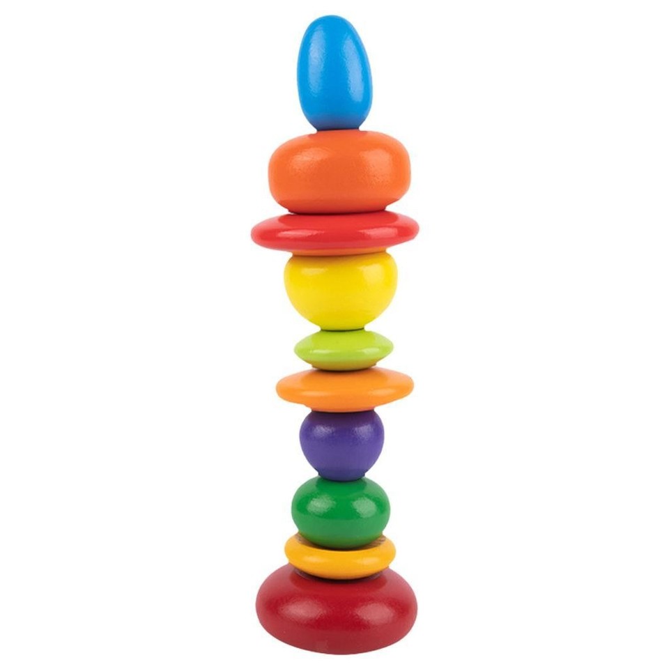 Wood Balancing Stacking Stone Building Blocks Rocks Developmental ...