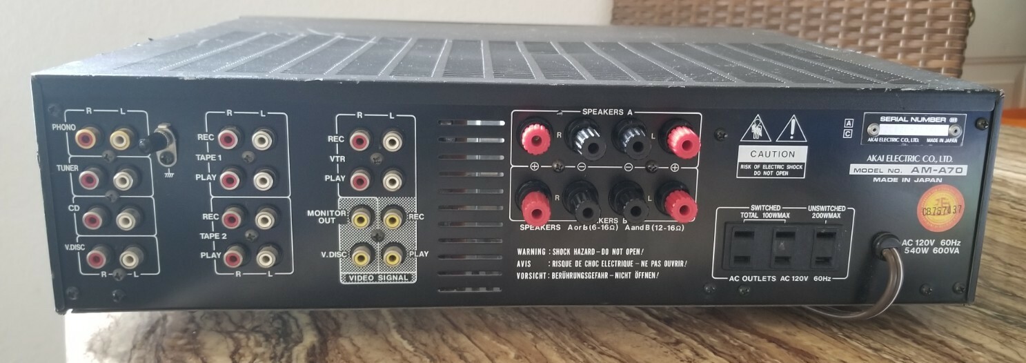 Vintage AKAI AM-A70 Stereo Integrated Amplifier RARE . | eBay