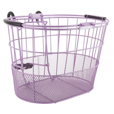 Sunlite Oval Mesh Bottom Lift-Off Bicycle Basket 14.1x10.2x9.4"-Purple ...