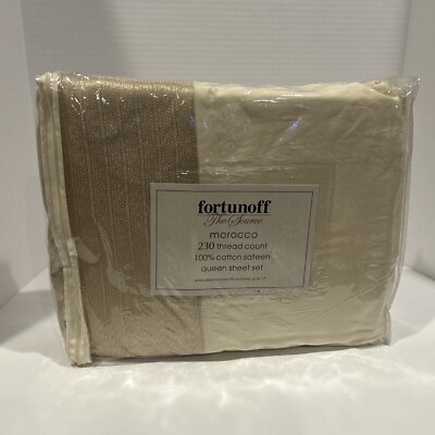 Fortunoff Morocco embellished queen Sheets Set 4 Piece 230 Thread Count ...