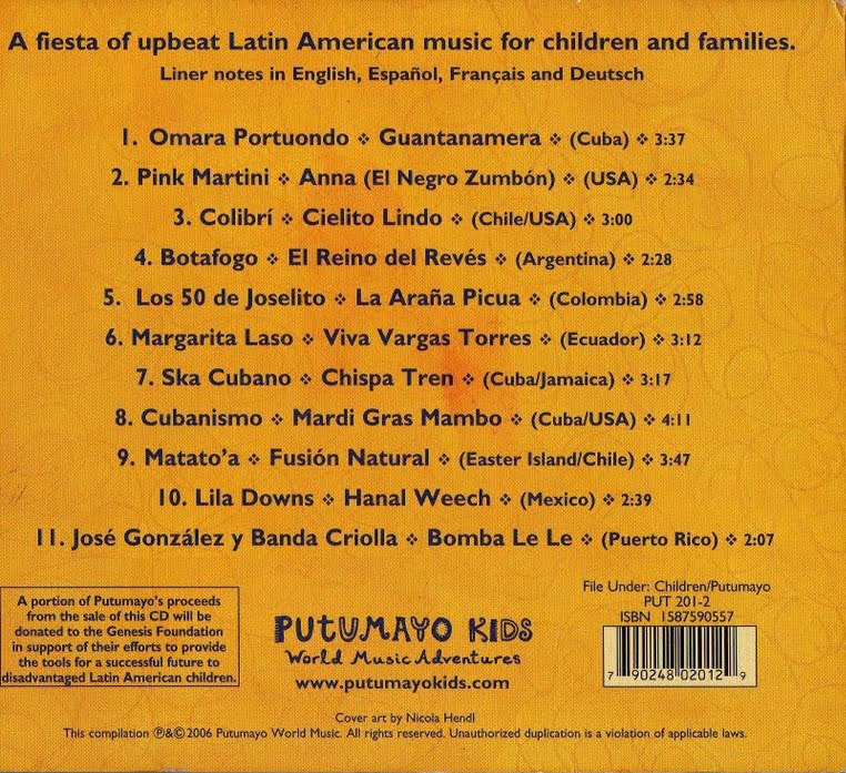 Putumayo Presents LATIN PLAYGROUND [CD] Cuba Chile Argentina Colombia ...