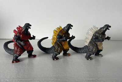 Godzilla Pack of Destruction Burning Godzilla Mini Figures Lot Of 3 2. ...
