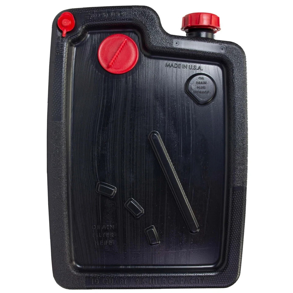 Oil Change Drain Container 10 Quart Large Pan leak-proof High Capacity ...