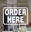 ORDER HERE SIGN DECAL BUSINESS VINYL STICKER RETAIL RESTAURANT CUSTOMER ...