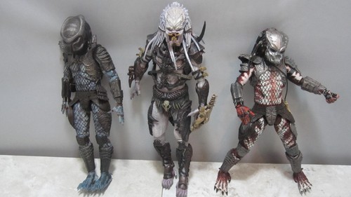 Three Predator Figures 9" Possable Head, Body,Arms & Legs Plastic NO ...