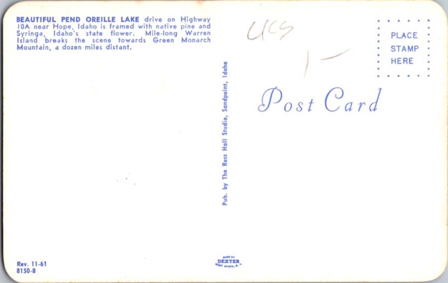 Hope Idaho ID : HIGHWAY SCENE o/06 BA1324 | eBay