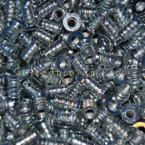 M8 x 17mm Threaded Bushing/ Screw in Sleeve - Hex Drive - Furniture ...