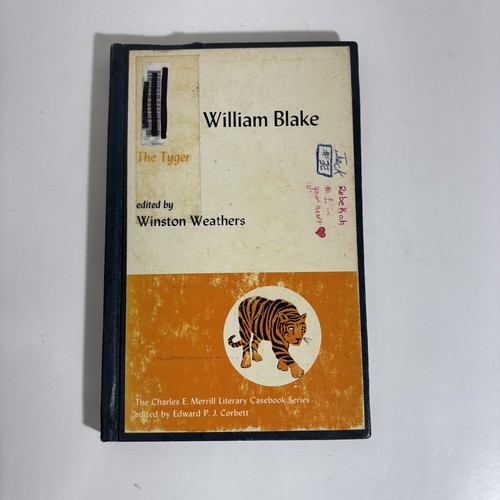 William Blake - The Tyger - Winston Weathers (HC, 1969) Literay ...