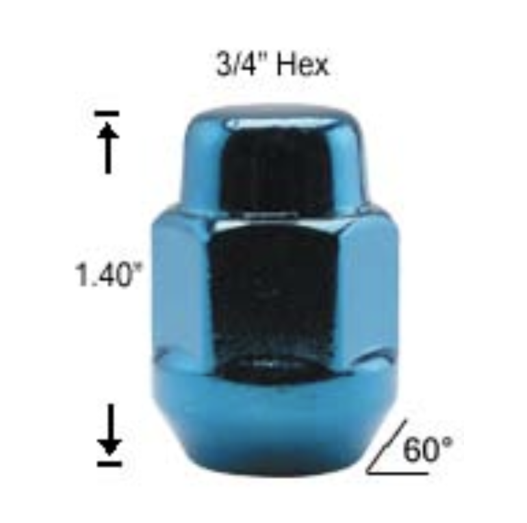 32x New Blue Lug Nuts Bulge Acorn 12x1.25 Nuts For Nissan Subaru ...