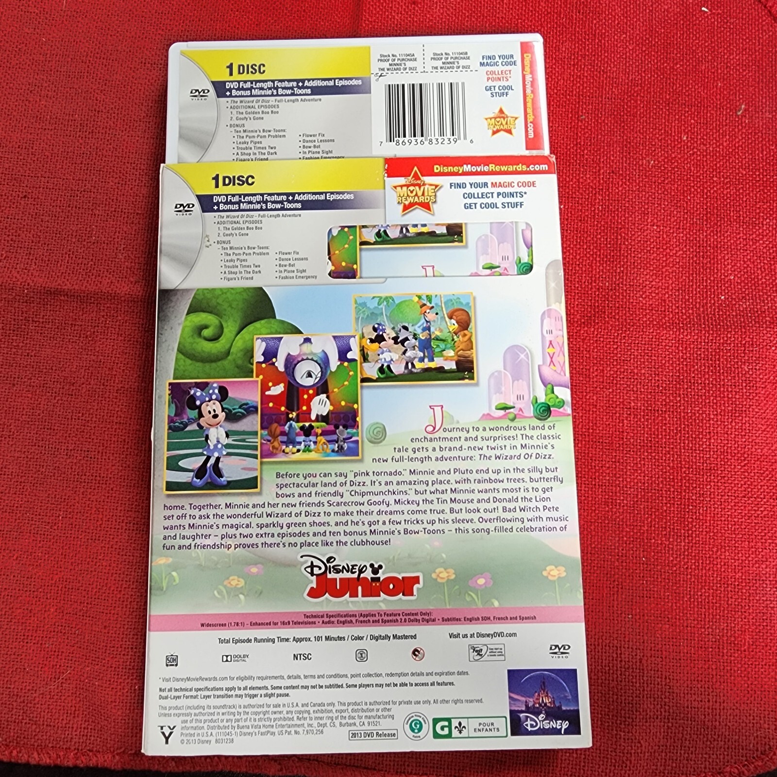 Minnie's the Wizard of Dizz DVD Disney Junior w/ Slip Cover FREE ...