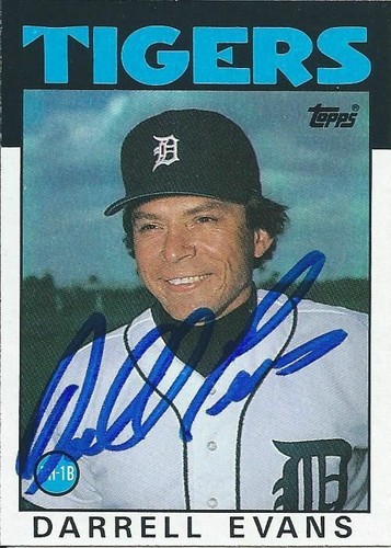 Darrell Evans Autographed Collectible Card TOPPS 1986 #515 | eBay