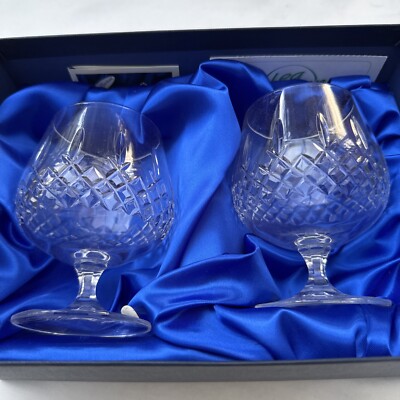 BOHEMIA CRYSTAL Henry Marchant Set x 2 Brandy Glasses Orig Box | eBay UK