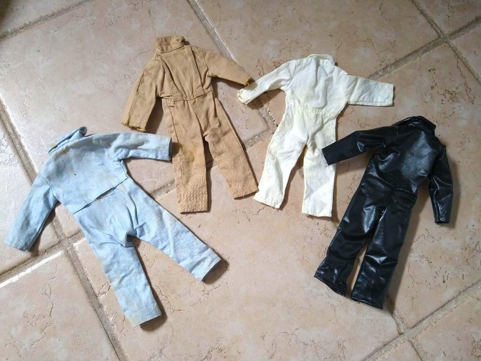 4 Vintage Hasbro GI Joe Action Figure Pilot Flight Suit Jumpsuit Lot ...