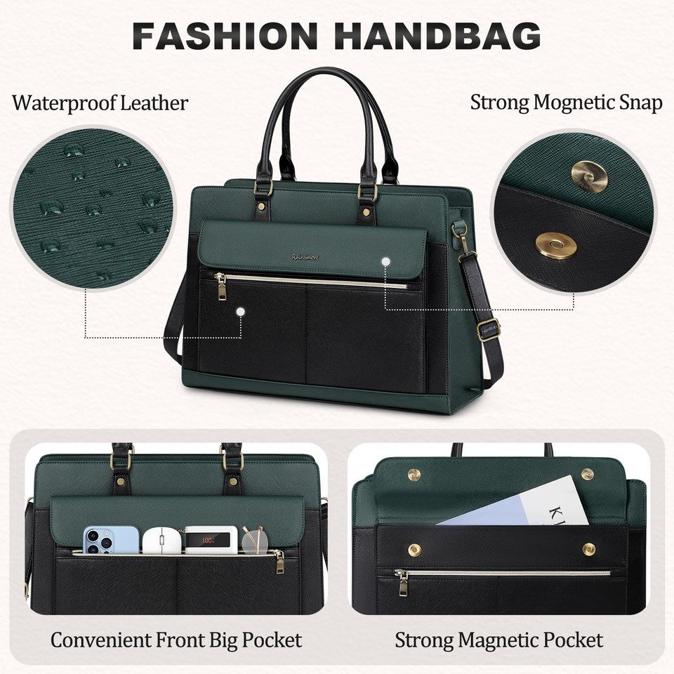 Laptop Bag for Women 15.6 Inch Laptop Tote Bag Business Office Work ...