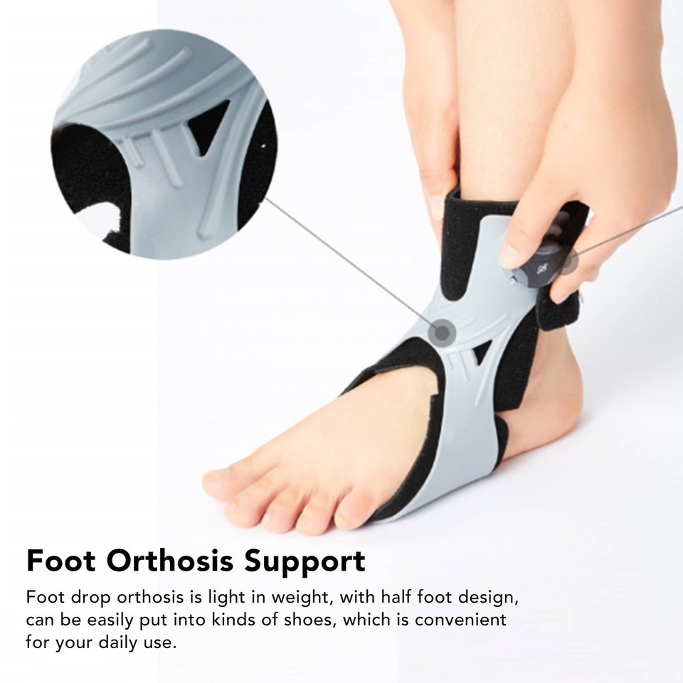 (Left Foot L)Ankle Orthosis Support Foot Drop Brace Buckle Posture ABE ...