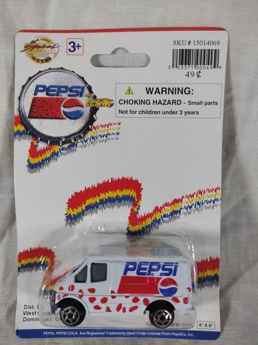 Vintage Golden Wheel Pepsi Team Die Cast Toy Car - White Work Van Truck ...