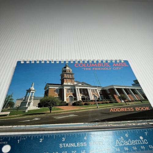 Vintage Columbus Mississippi Blank Address Book The Friendly City ...