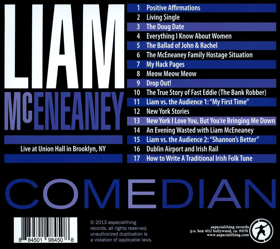 LIAM MCENEANEY COMEDIAN NEW CD 884501984508| eBay