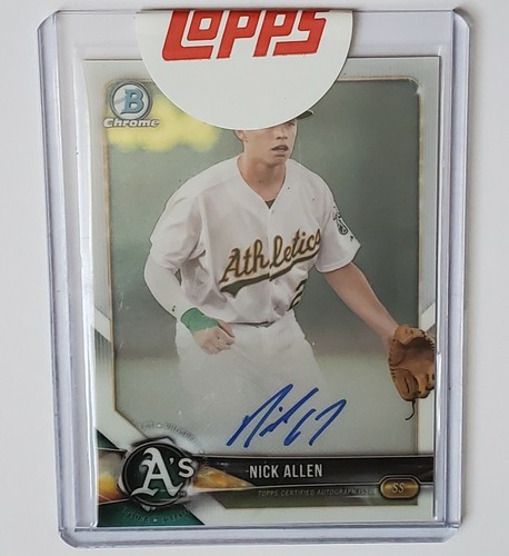 NICK ALLEN 2018 Bowman Chrome Prospect Autograph Card #BCPA-NA Topps ...