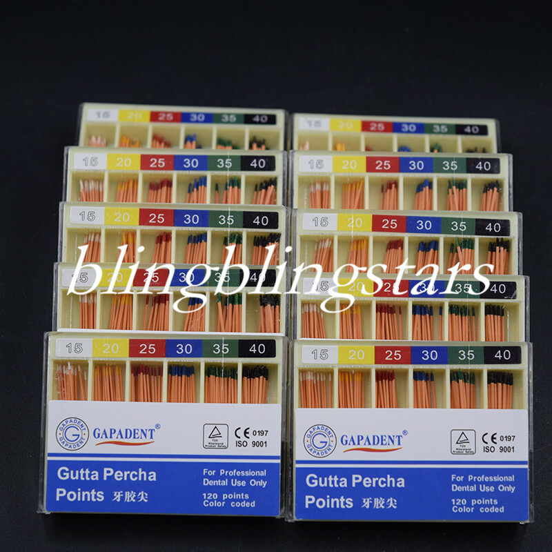 120 Pcs Dental Gutta Percha Absorbent Paper Points Endodontic GAPADENT ...