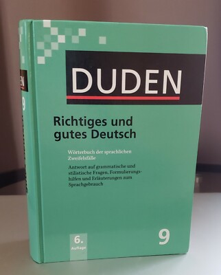 DER DUDEN IN 12 BANDEN: 9 - RICHTIGES UND GUTES DEUTSCH- Hardcover ...