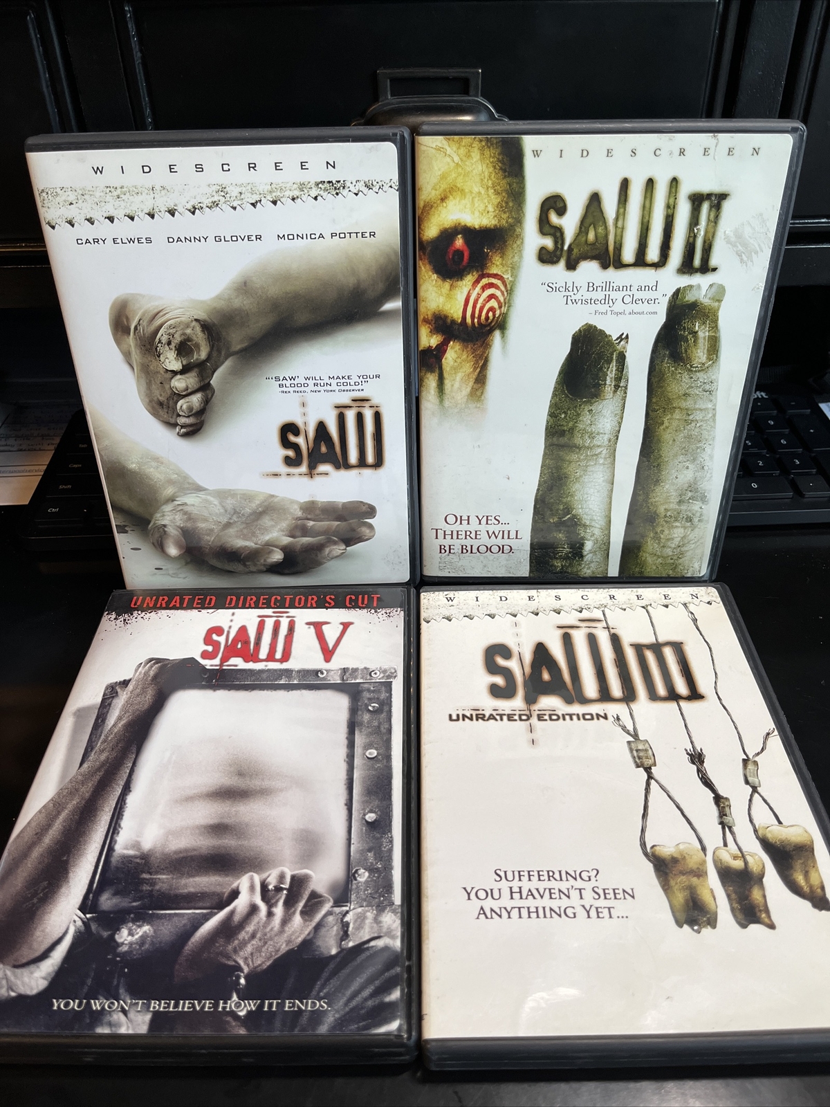 Saw 1, 2, 3, & 5 DVD Movie collection widescreen version **Free ...
