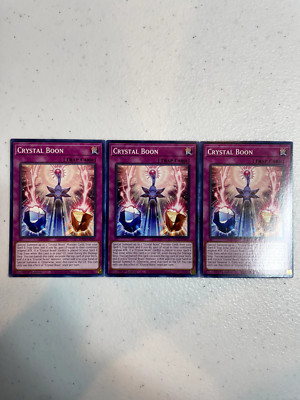 yugioh crystal boon common 3x sdcb-en032 playset SDCB | eBay