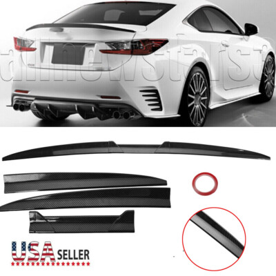 Carbon Rear Trunk Spoiler Lip Roof Tail Wing For Lexus RC350 RC300 200T ...